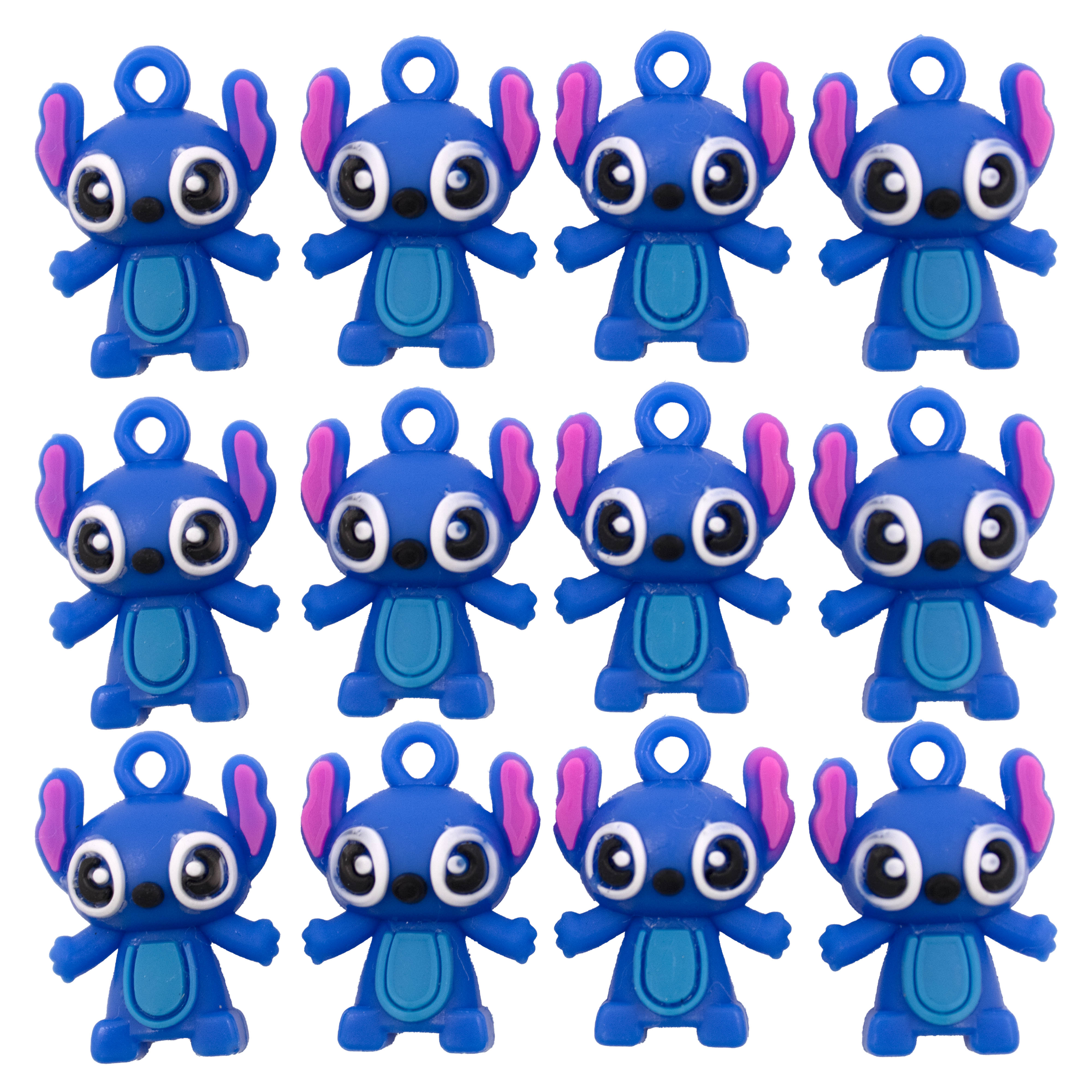 PINGENTE STITCH 25MM EMBORRACHADO COM 10 PEÇAS