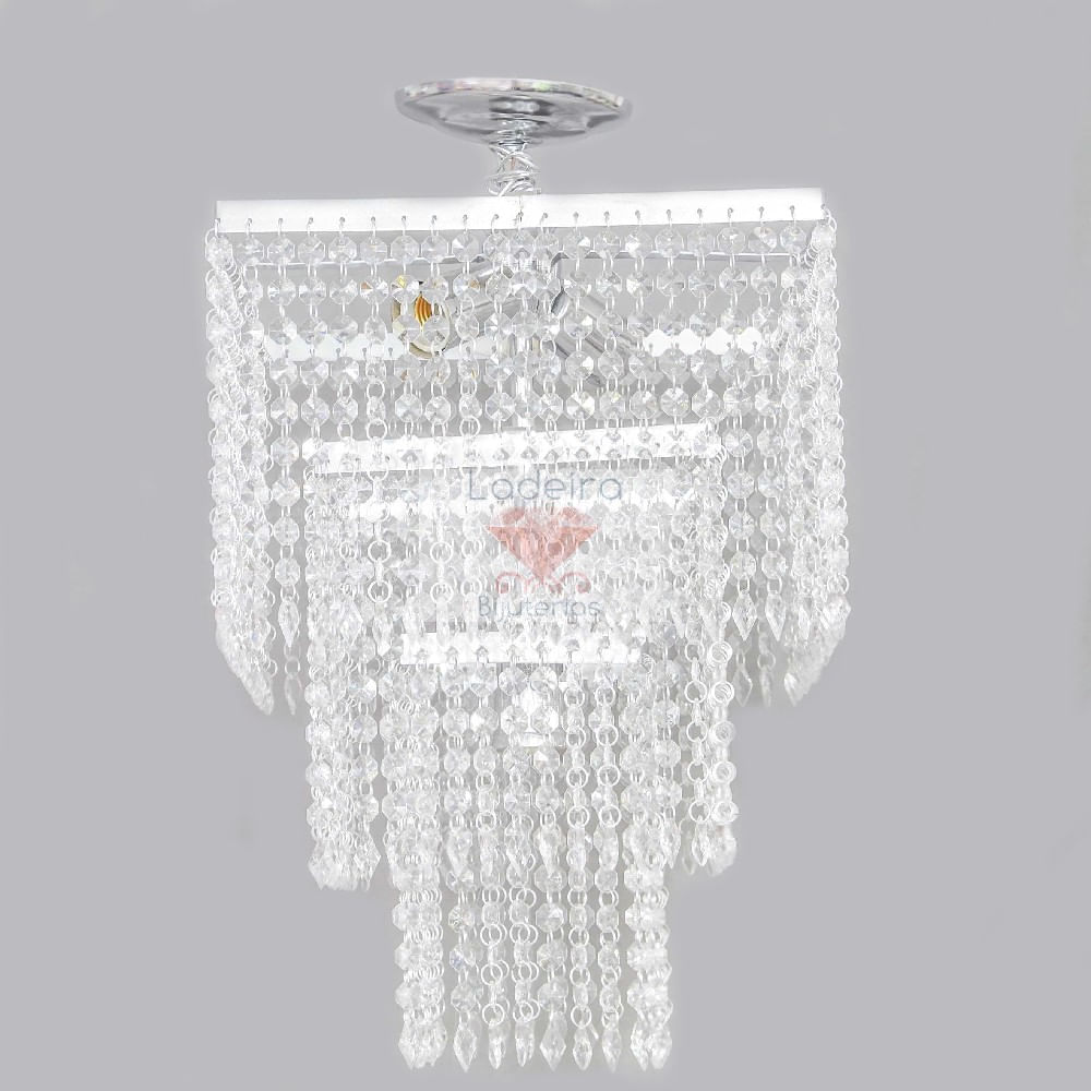 BASE DE LUSTRE FERRO QUADRADO GRANDE 3 ANDARES 30/20/10 336 FS