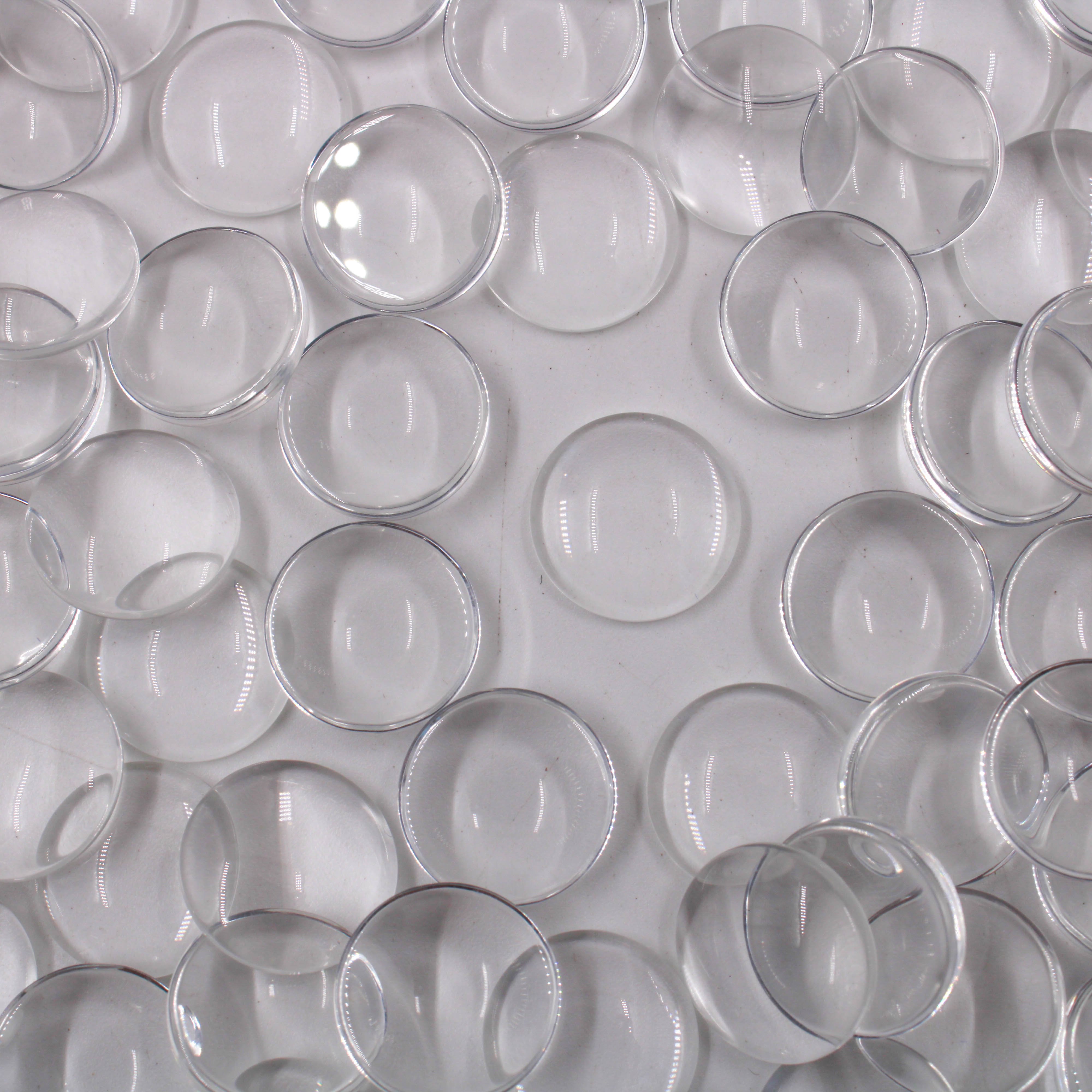 CABOCHON REDONDO 16MM EM VIDRO | 100 PEÇAS - Ladeira Armarinhos